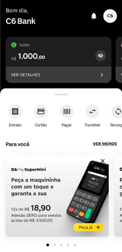 C6 Bank agiliza pedido de maquininha pelo aplicativo | Blog C6 Bank